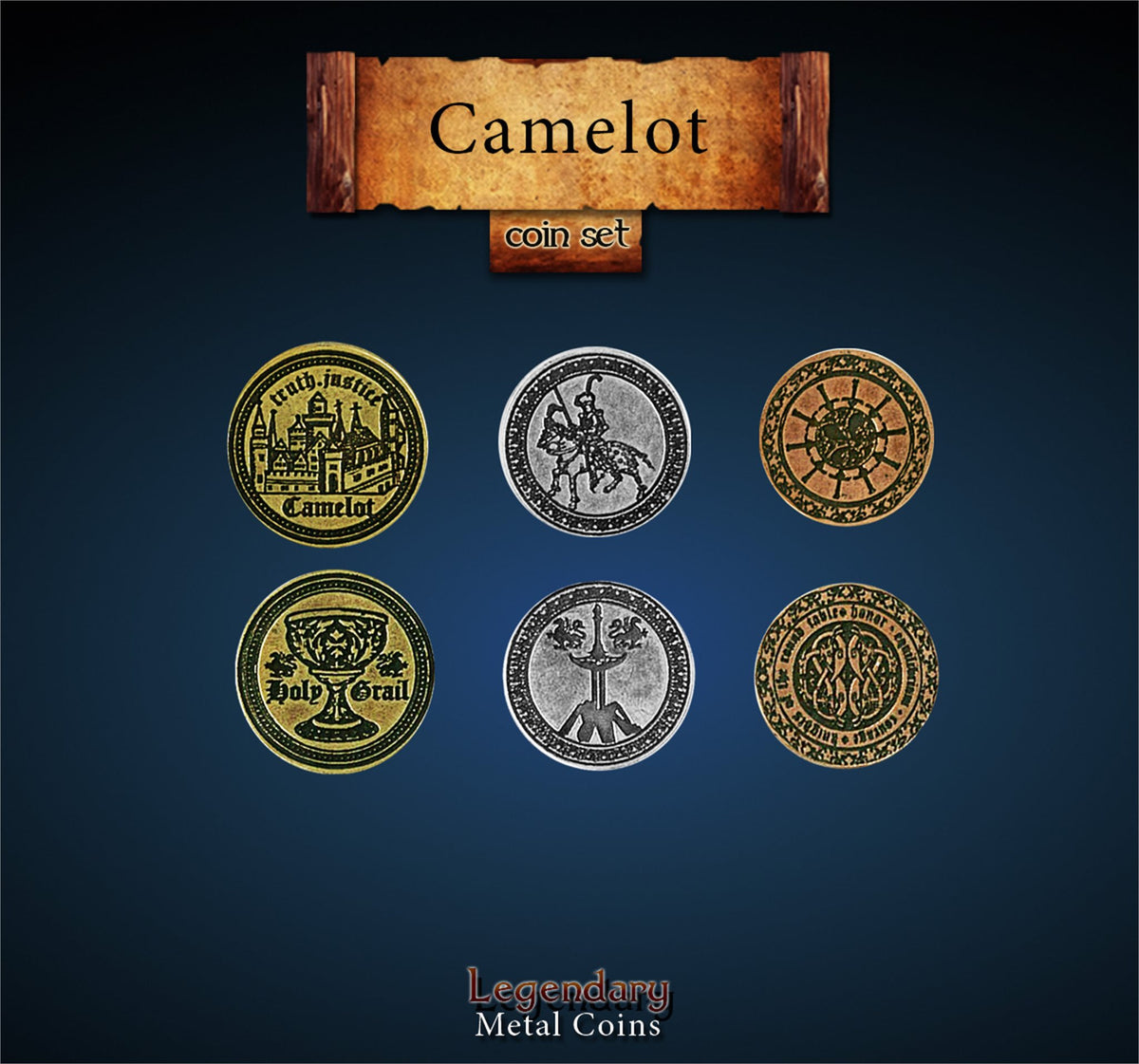 Legendary Metal Coins - Camelot (3 options) – Common Ground Games