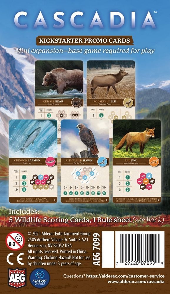Cascadia Kickstarter Scoring Cards – Common Ground Games